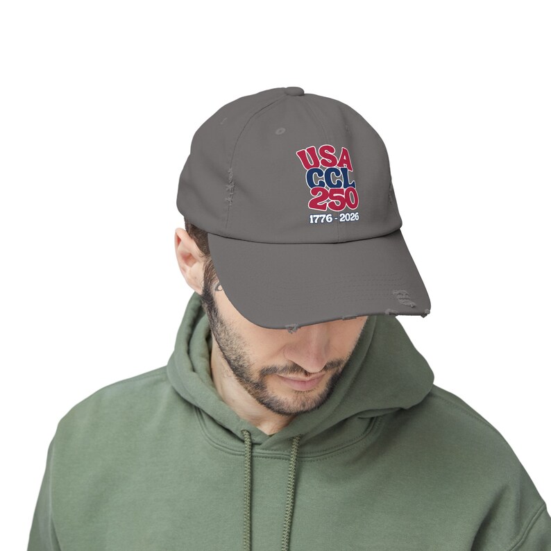 4th of July Retro Font Ball Cap With Retro Print USA CCL Logo ...