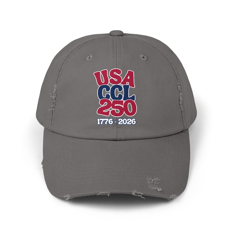 4th of July Retro Font Ball Cap With Retro Print USA CCL Logo ...