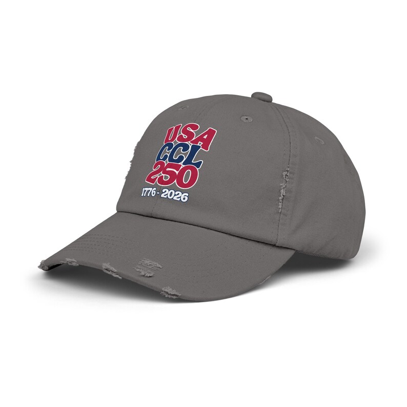 4th of July Retro Font Ball Cap With Retro Print USA CCL Logo ...