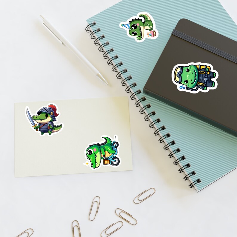 Crocodile Cute Kawaii Sticker Sheet for Water Bottle, Laptop, Notebook, Gift Idea - Etsy