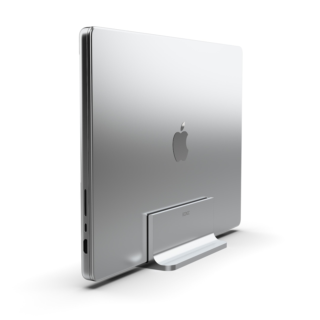 CNC Aluminum Vertical MacBook Stand: Minimalist Apple Laptop Dock - Etsy