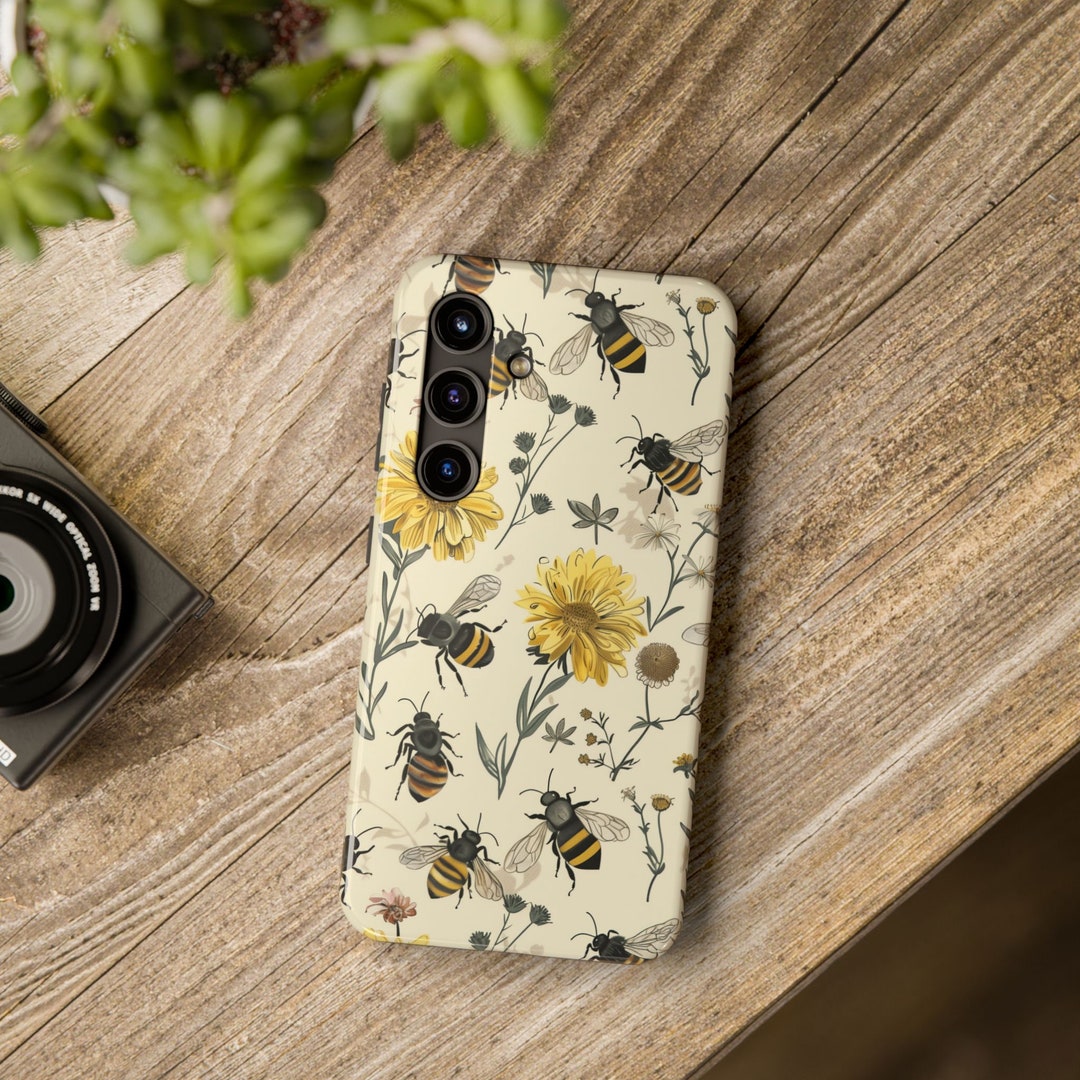 Flower Bee Phone Case Collage Vintage Floral iPhone Case for Summer ...