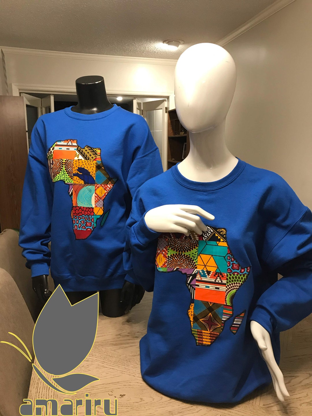 Royal Blue Sweatshirt,african Fabric Sweatshirt,ankara Sweatshirt ...