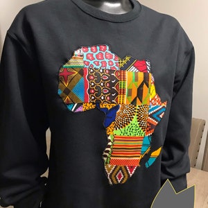 Black Sweatshirt, African Fabric Sweatshirt, Ankara Sweatshirt ,african ...