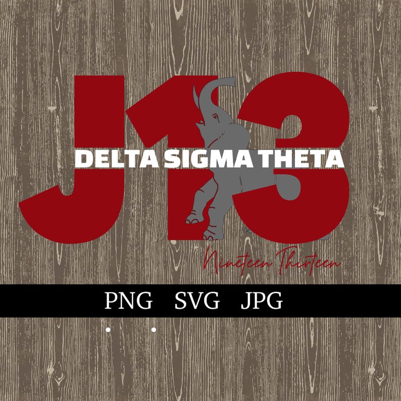 Delta Sigma Theta J13 Founders Day Elephant Design (PNG Digital ...