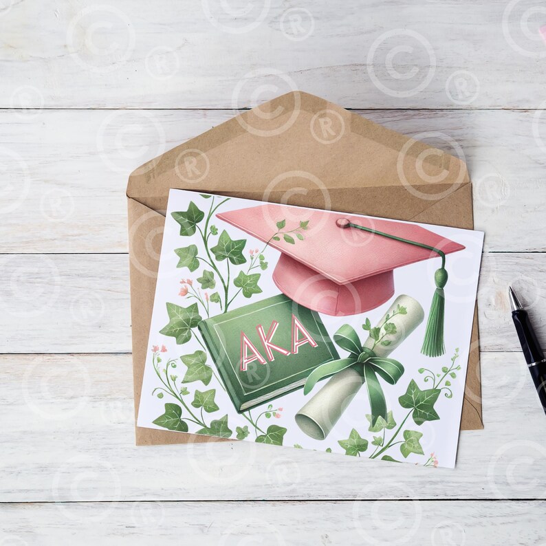 AKA Inspired Graduation PNG Bundle D9 Designs Sorority Digital Download ...