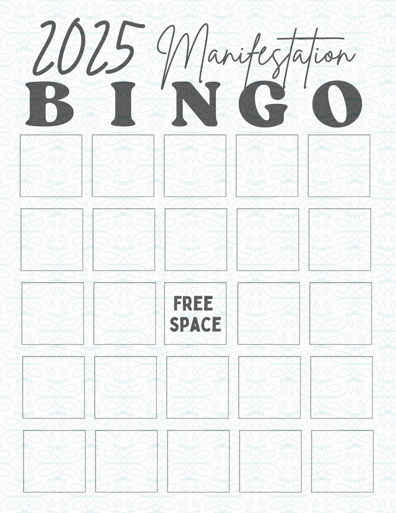 Vision Board Bingo Card Digital Download | Goal Setting Life ...