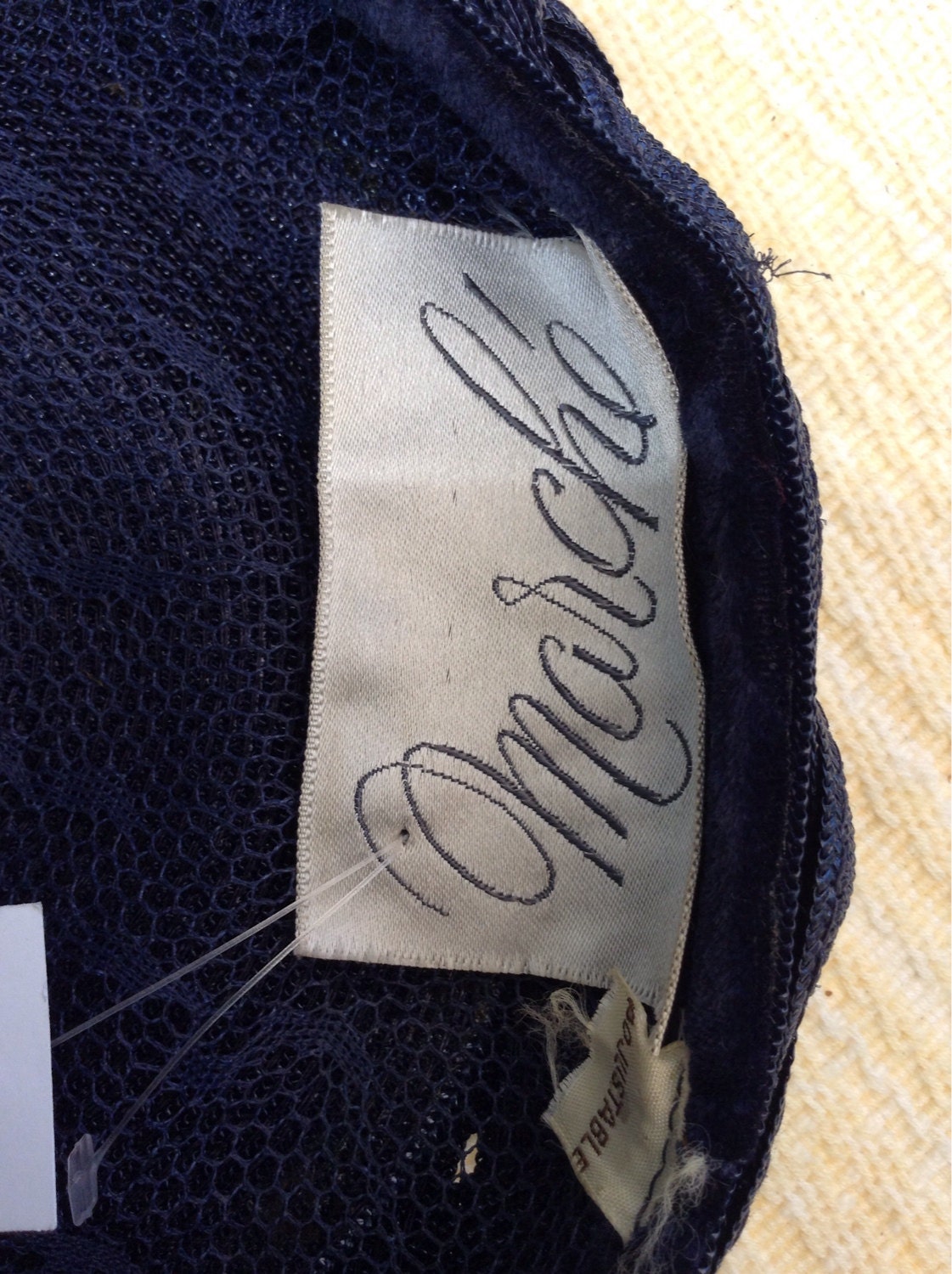 Vintage Navy Blue Woven Hat 50s - Etsy