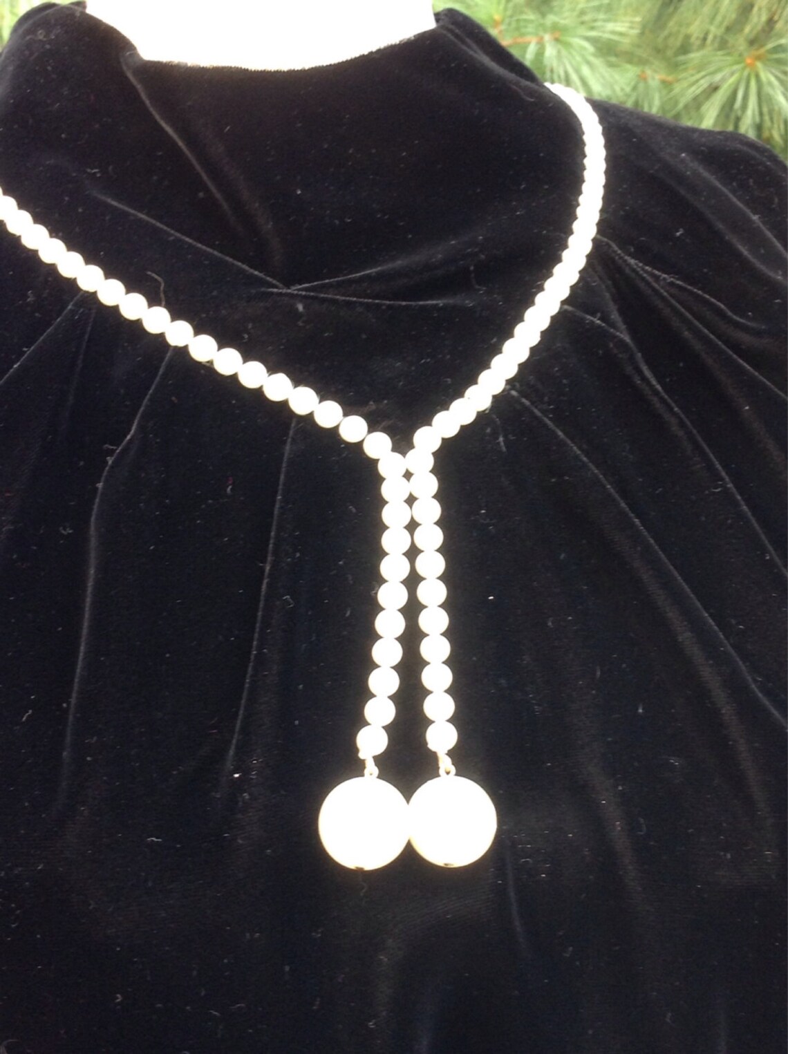 Vintage Black Velvet Dress Pearl Neck Line - Etsy