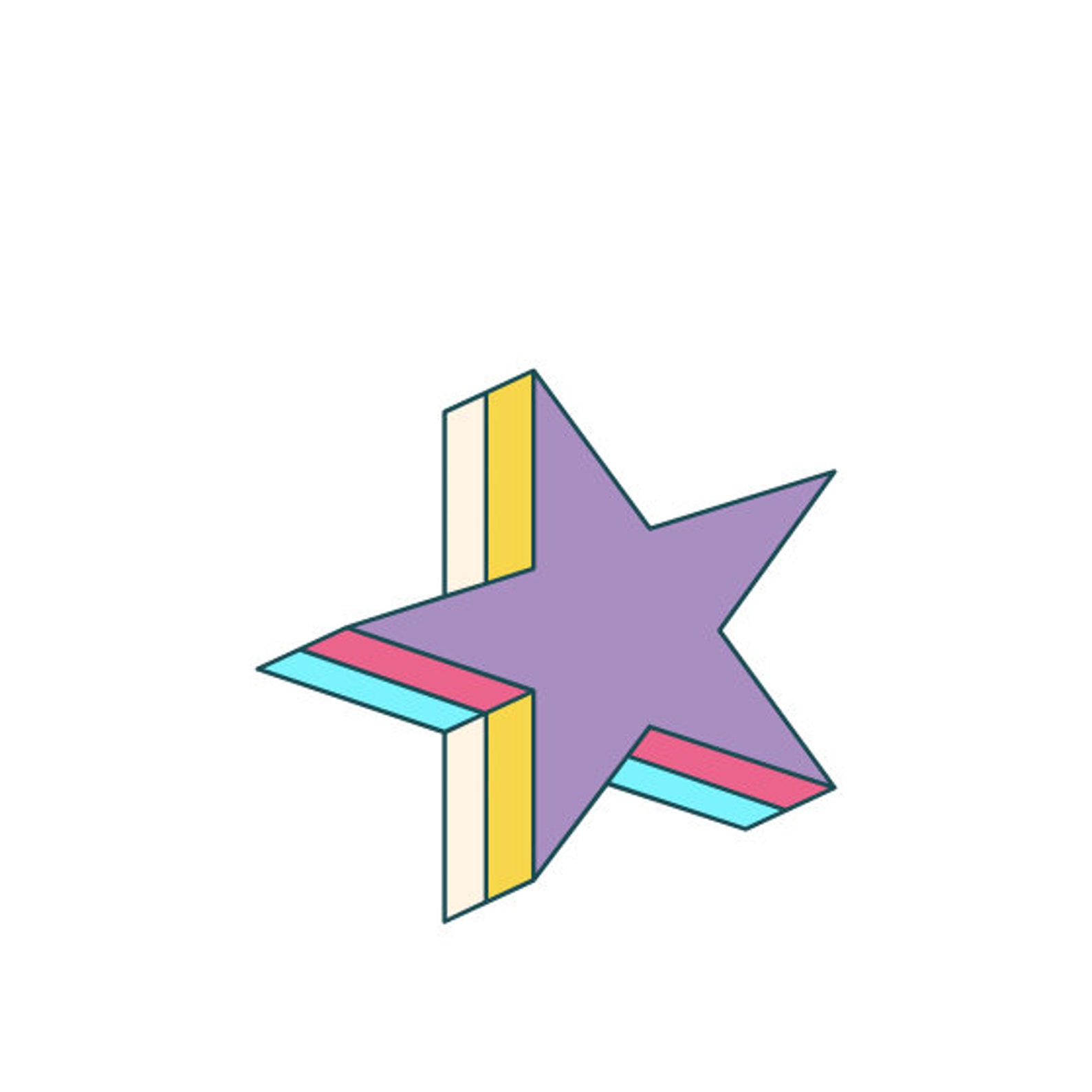 70s Star Stickers - Etsy