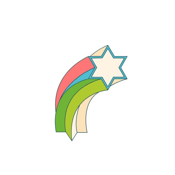 70s Star Stickers - Etsy