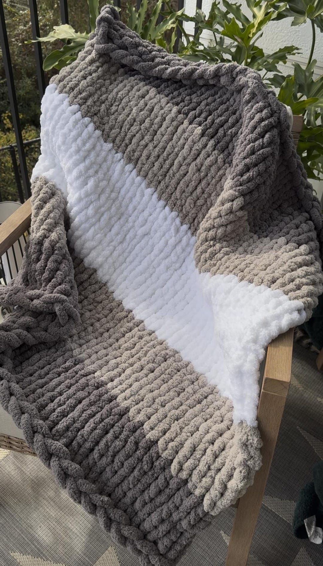 Chunky Blanket Handmade,soft & Cozy Handmade Gift Chunky Knit Blanket ...