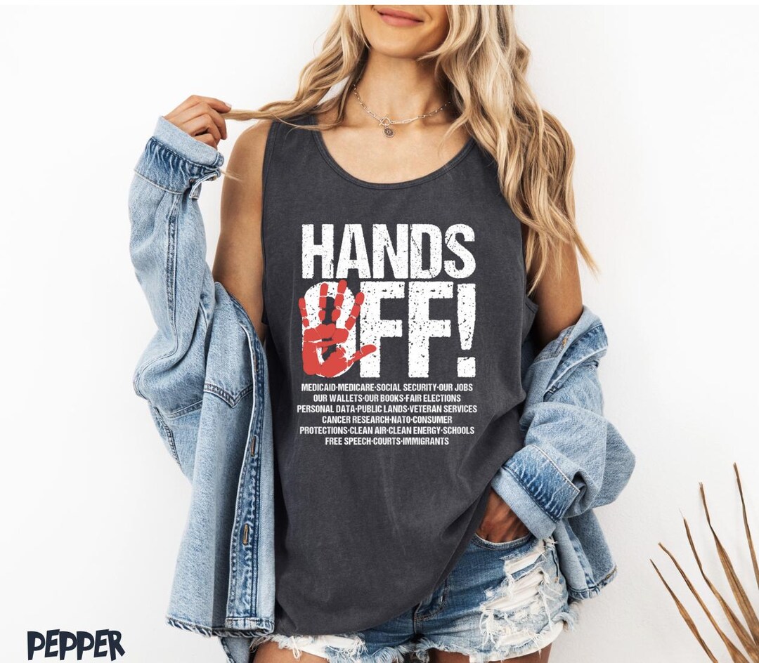 Hands off Protest Tank Top Medicare Medicaid Social Security Political ...