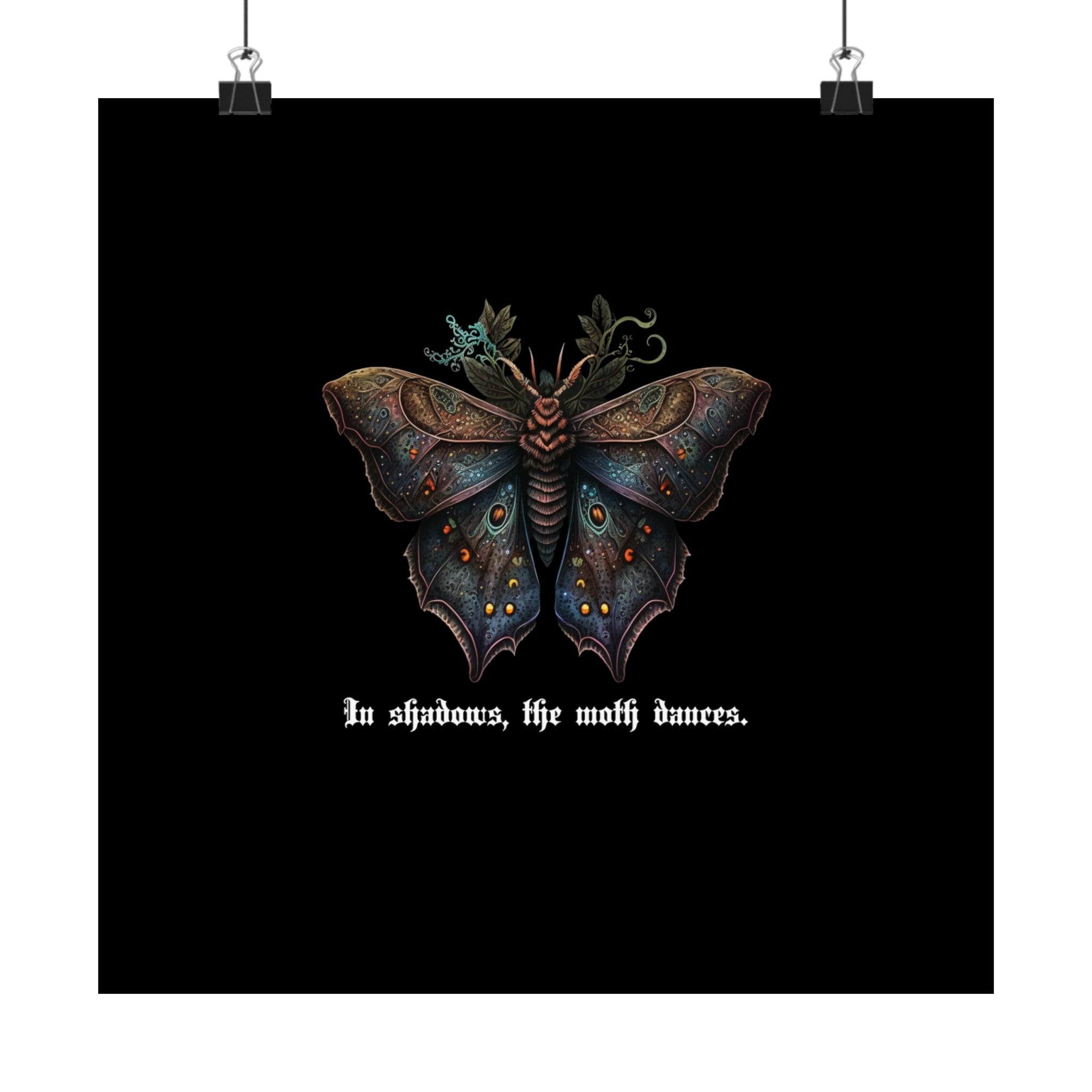 Luna Moth Gothic Wall Art ,gothic Luna Moth Vertical Poster , Dark ...