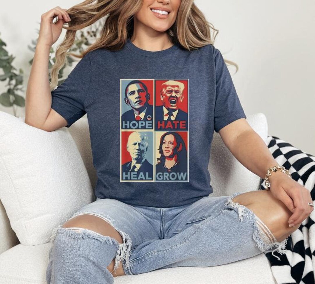 Camisa Hope Hate Heal Grow, camisa de apoyo a Kamala Harris 2024 ...