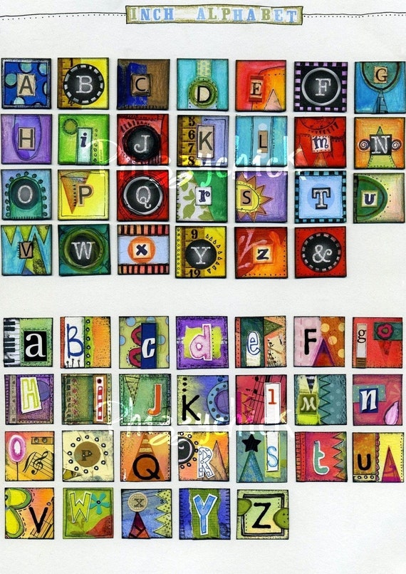 Digital Inch Alphabet Sheet | Etsy