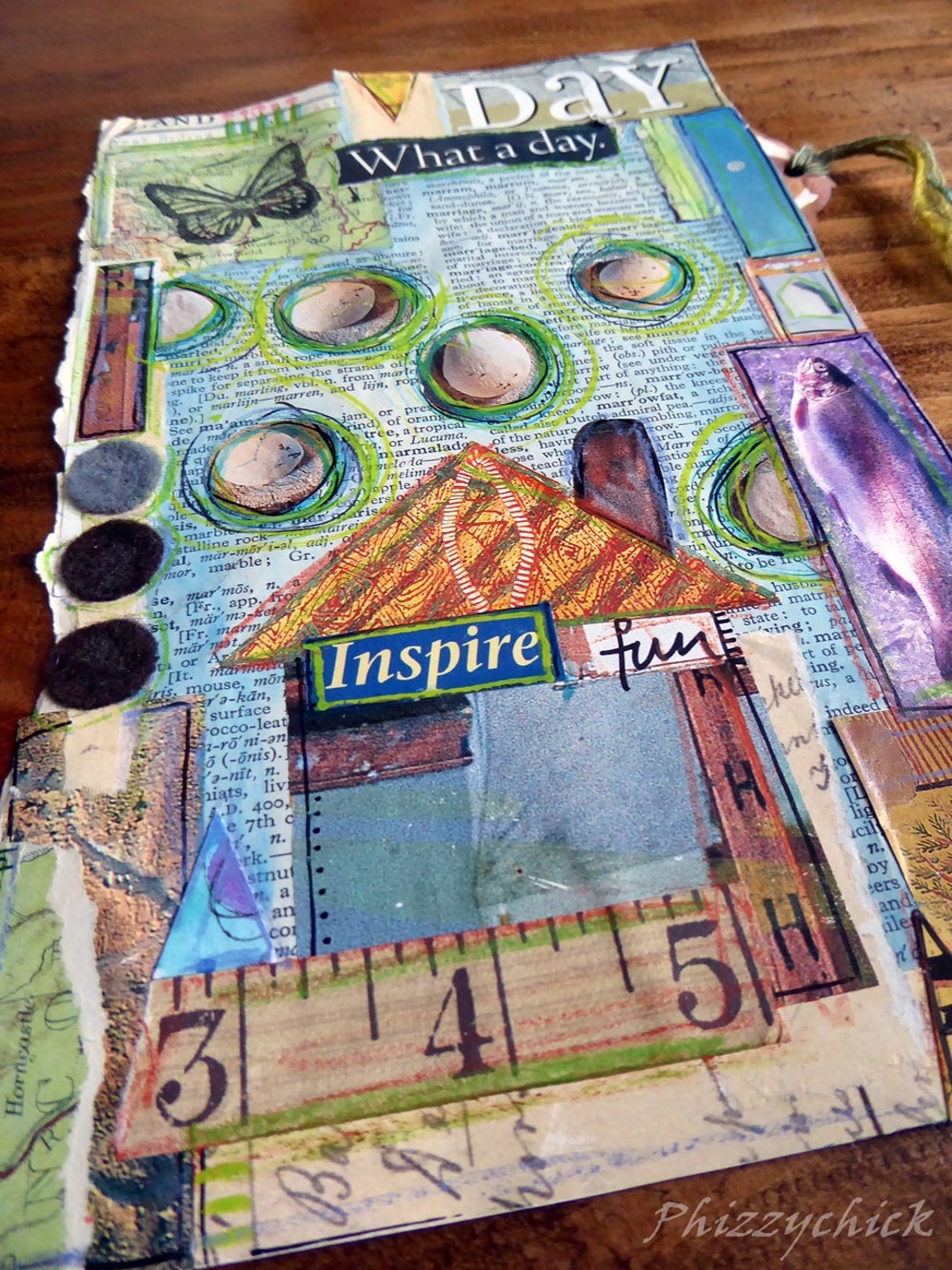 Inspire Fun Altered Book Page - Etsy