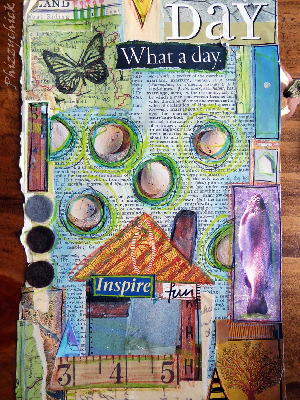 Inspire Fun Altered Book Page - Etsy