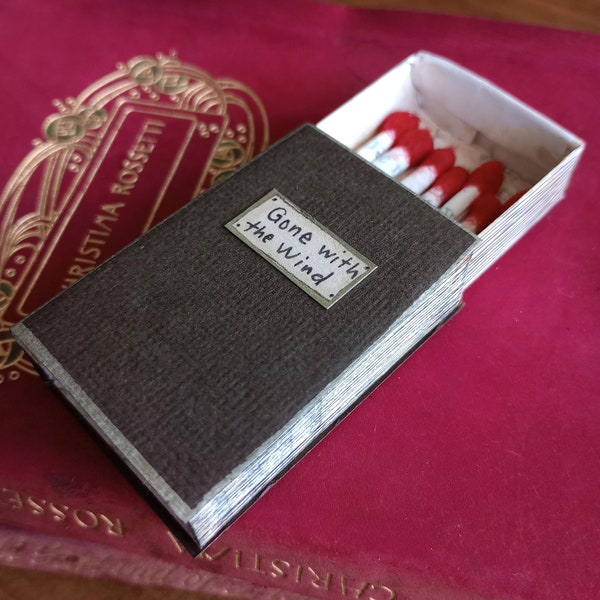 Book Cover Matchbox - Etsy