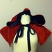 Red Riding Hood Capelet Red or Black Velvet Shoulder Length Hooded Cape ...