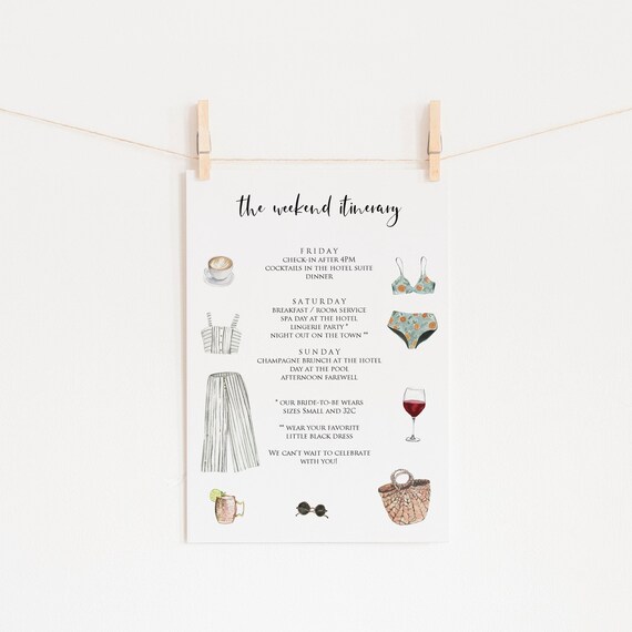 Girls Weekend Itinerary Template Instant Download Editable Etsy Girls Weekend Itinerary Template Instant Download Editable Etsy