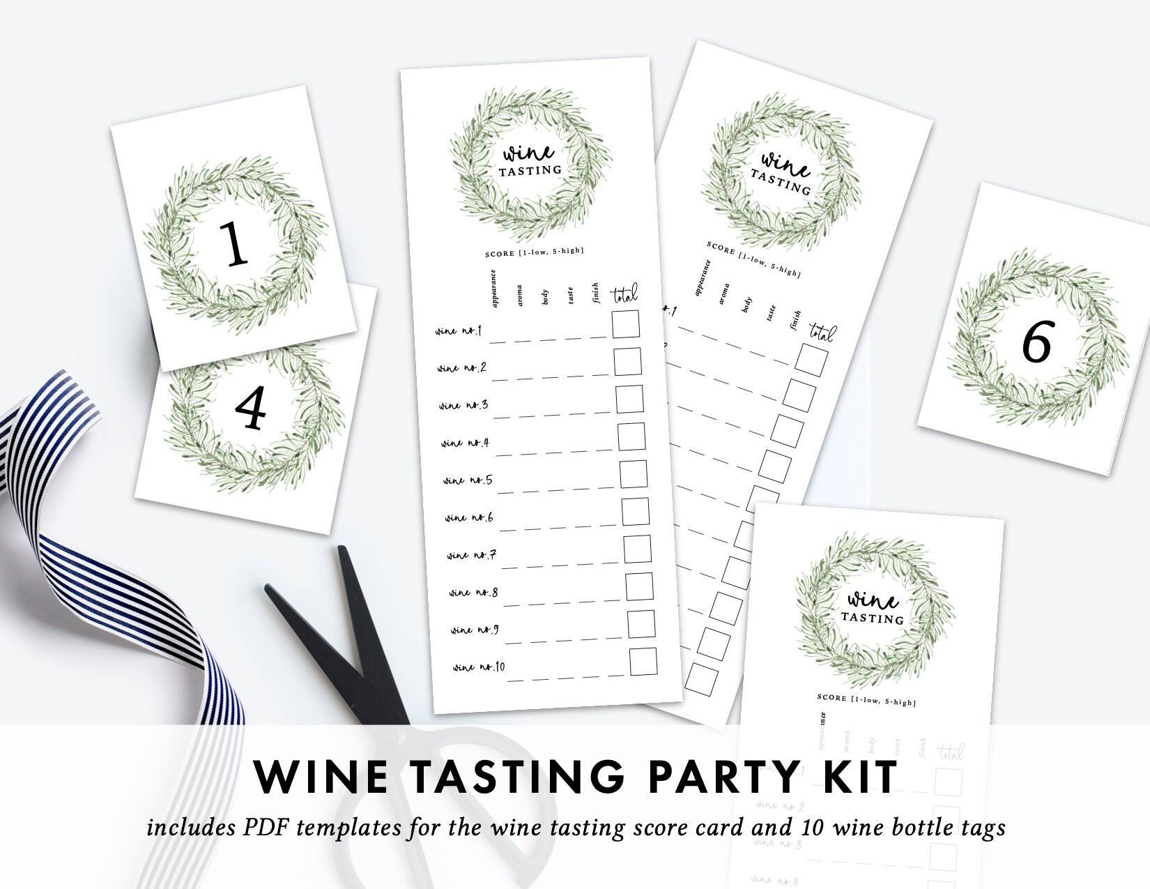 Blind Wine Tasting Scorecard