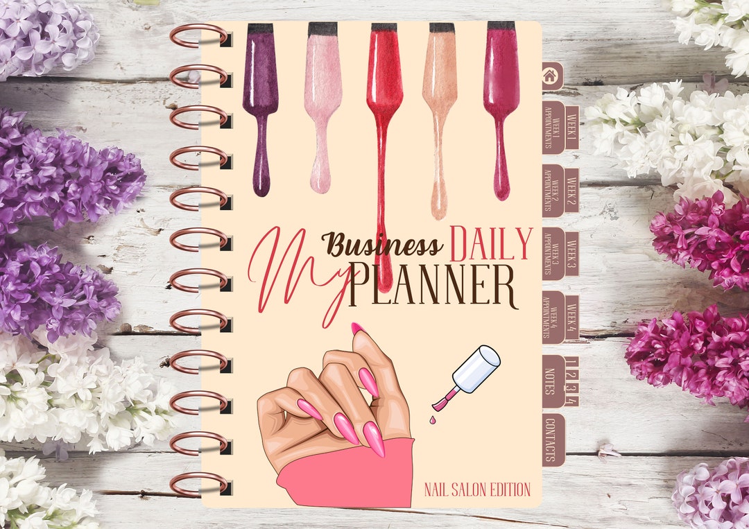 Digital Nail Tech Planner Undated | Daily Nail Salon Planner | Weekly ...