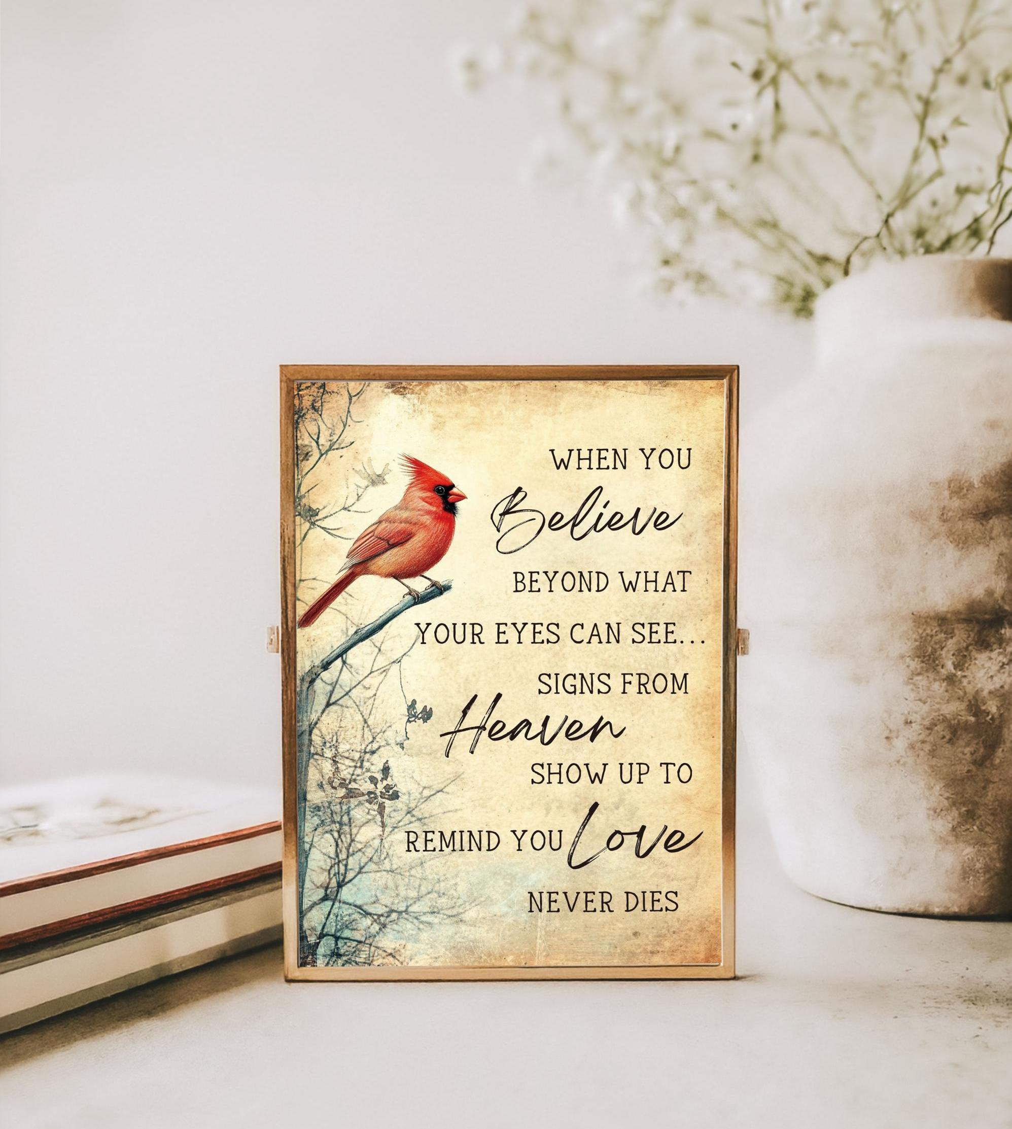 Cardinal Sign From Heaven Digital Art JPG, Memorial Design for Loss of ...