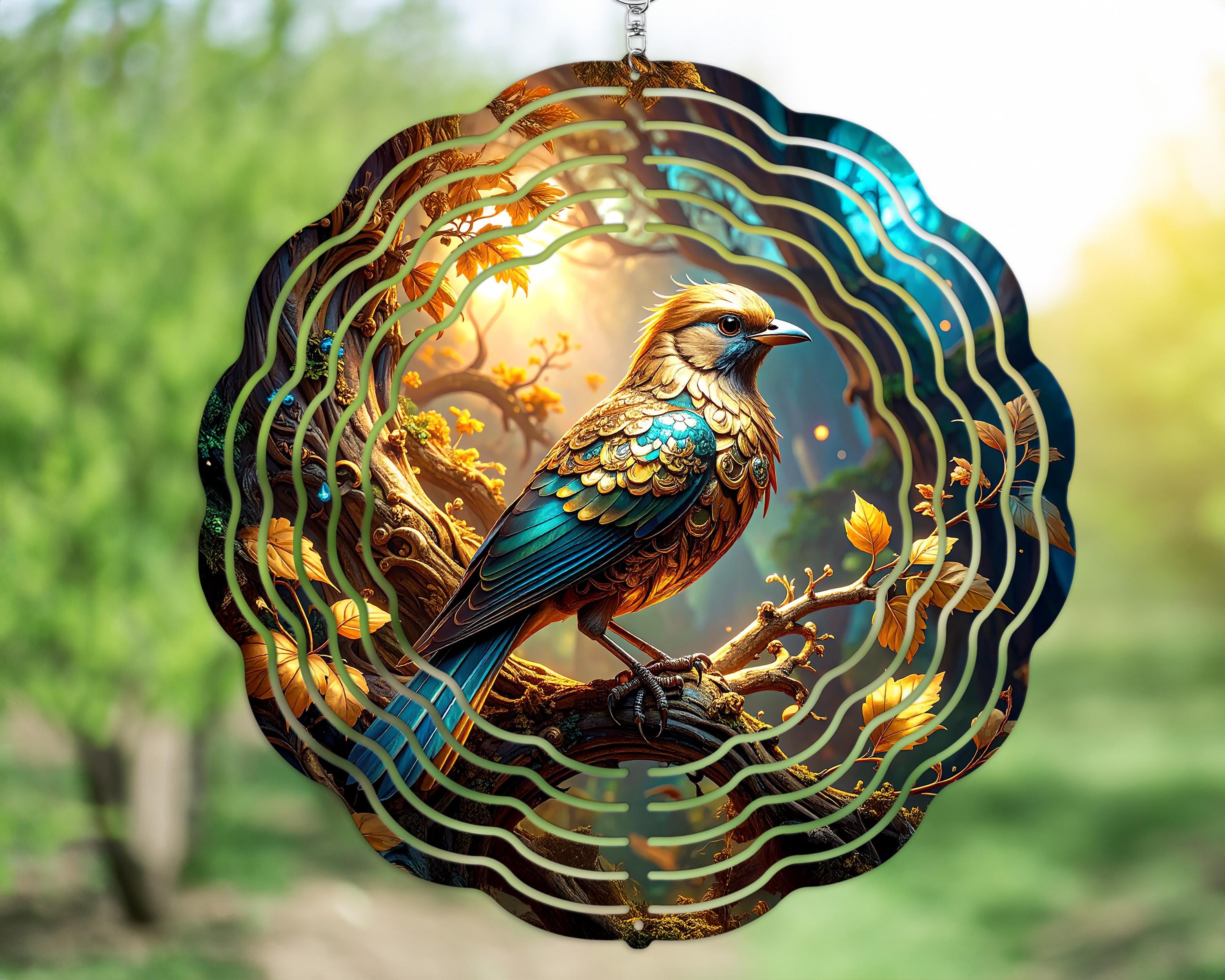 Fantasy Bird Spinner PNG, Magical Forest Animal Sublimation, 3D Wind ...