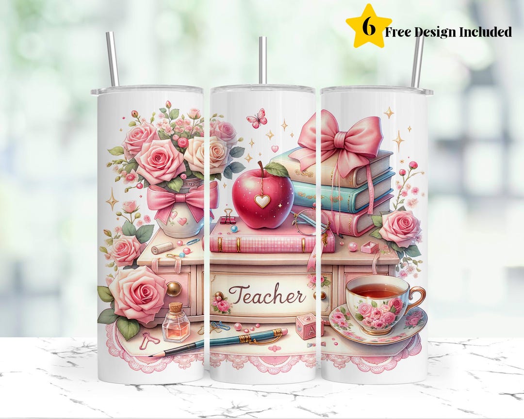 Personalized Teacher Fuel 20oz Skinny Tumbler Wrap PNG, Add Your Name ...