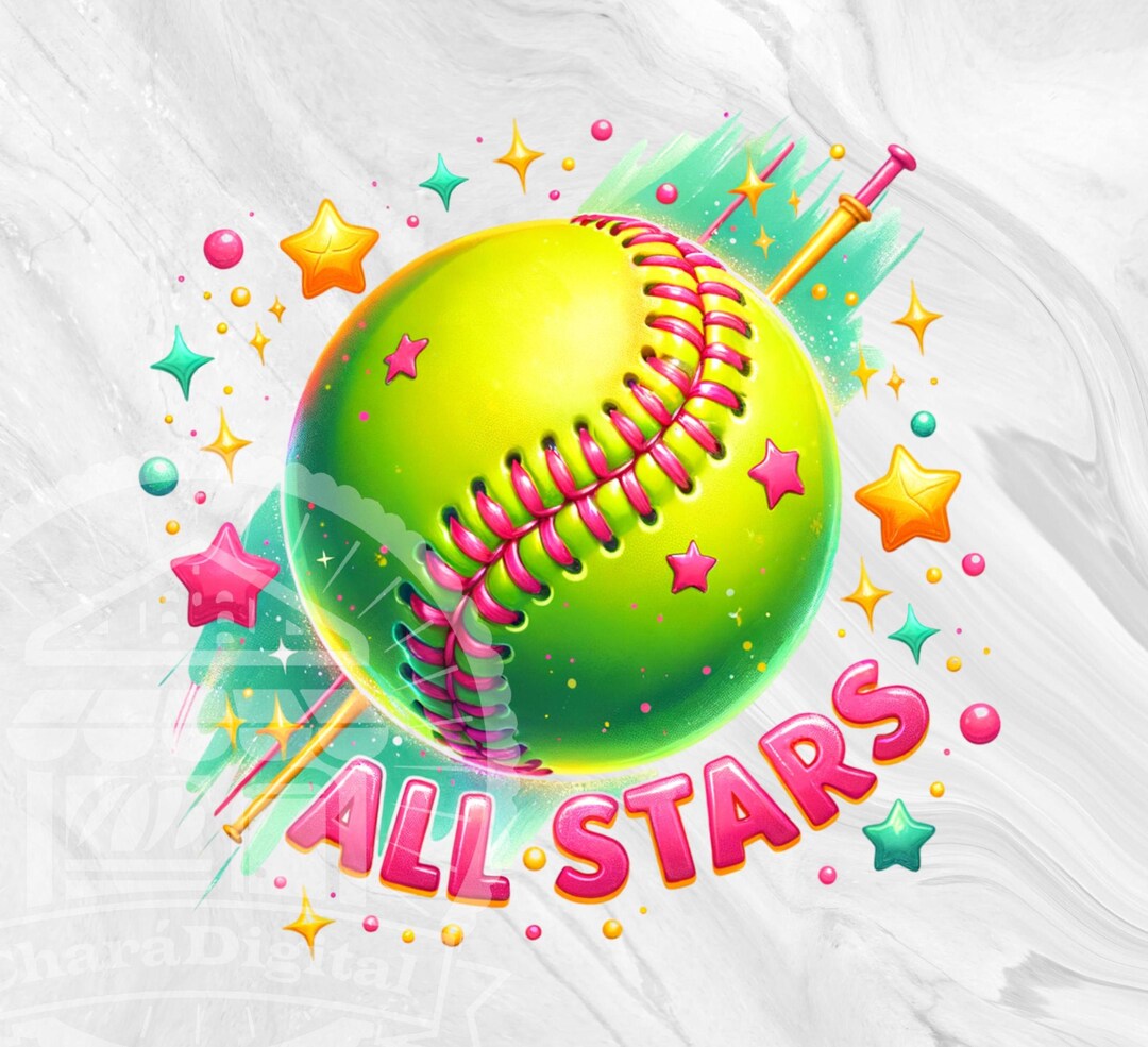 All Stars Softball Png Design, Softball Team Sublimation Png, Sport Png ...