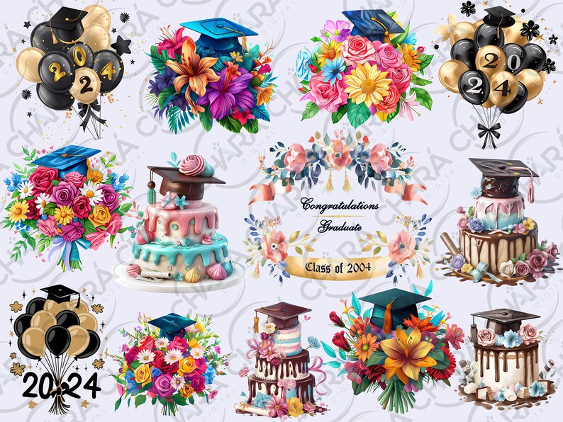 Graduation 2024 Clipart Png, GRAD Clipart Png, Graduation Clipart, Cute ...