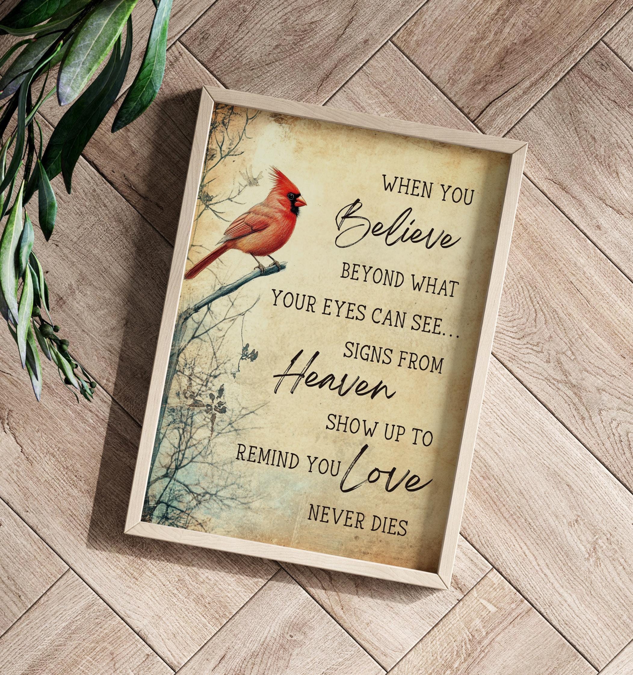 Cardinal Sign From Heaven Digital Art JPG, Memorial Design for Loss of ...