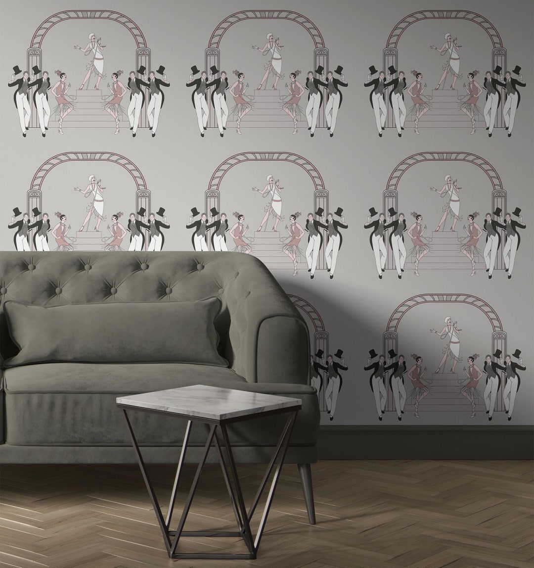 Designer Wallpaper DIVA, Roaring 20s Glamour Wallpaper, Artdeco Home ...