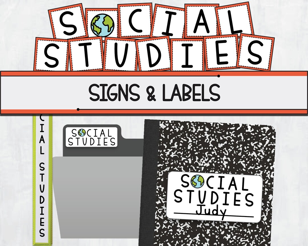 Social Studies Classroom Signs & Labels - Etsy
