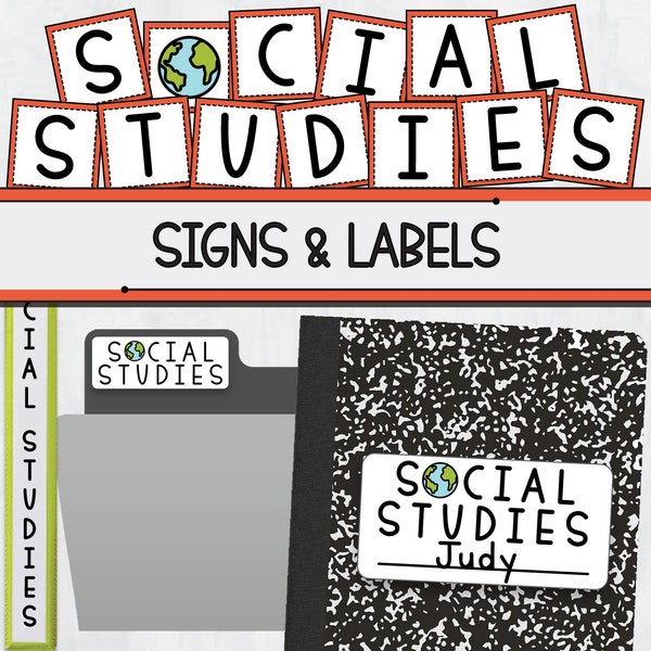 Social Studies and Sciences Labels - Etsy