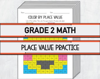 Place Value Color by Code - Etsy