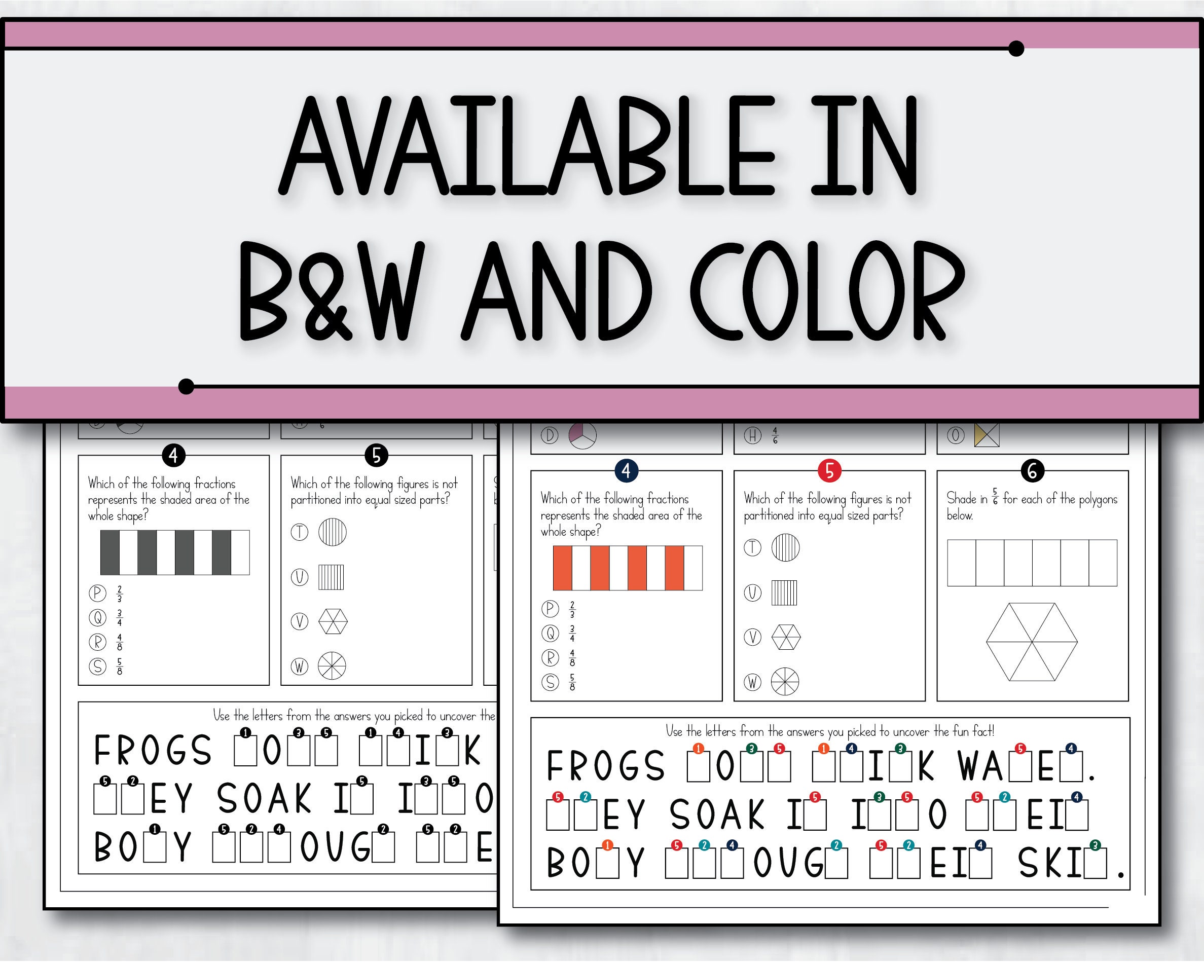 Find the Fun Fact: Third Grade Geometry Review - Etsy