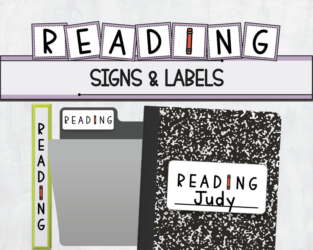 Reading Classroom Signs & Labels - Etsy