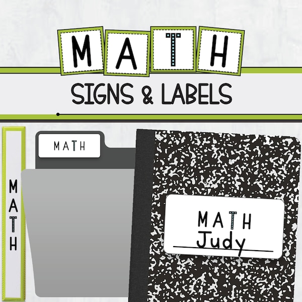 Math Classroom Labels - Etsy