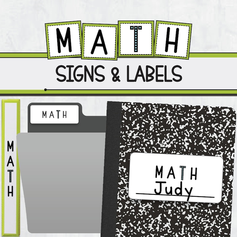 Etiquetas matemáticas - Etsy México