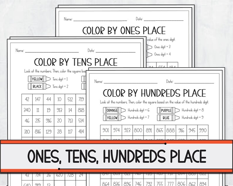 Color by Place Value - Etsy