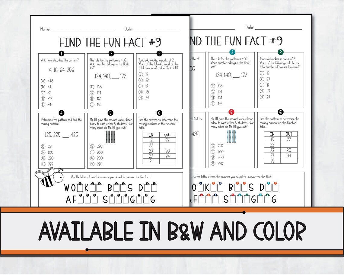 Third Grade Math Operations and Algebraic Thinking Review - Etsy