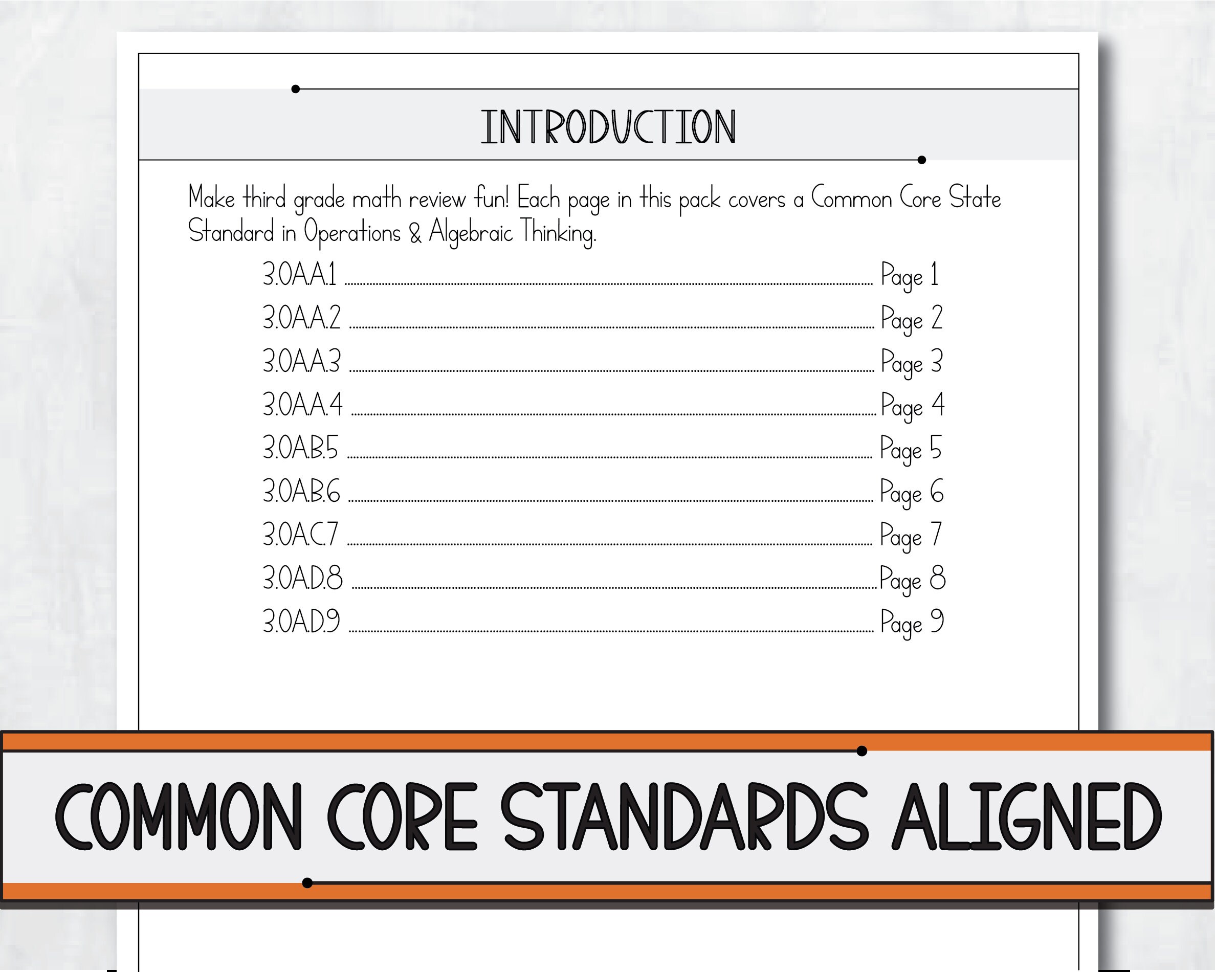 Third Grade Math Operations and Algebraic Thinking Review - Etsy