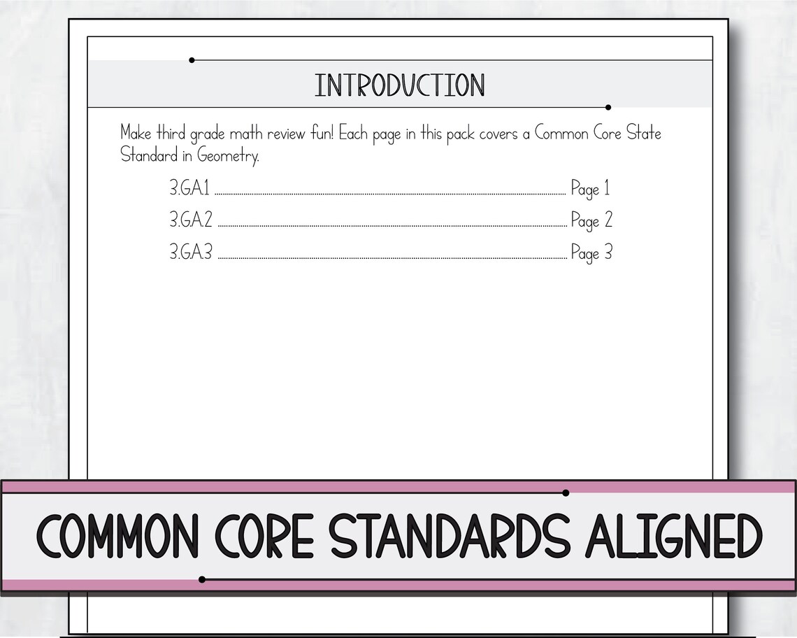 Find the Fun Fact: Third Grade Geometry Review - Etsy