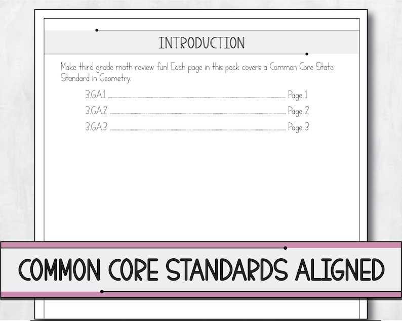 Find the Fun Fact: Third Grade Geometry Review - Etsy