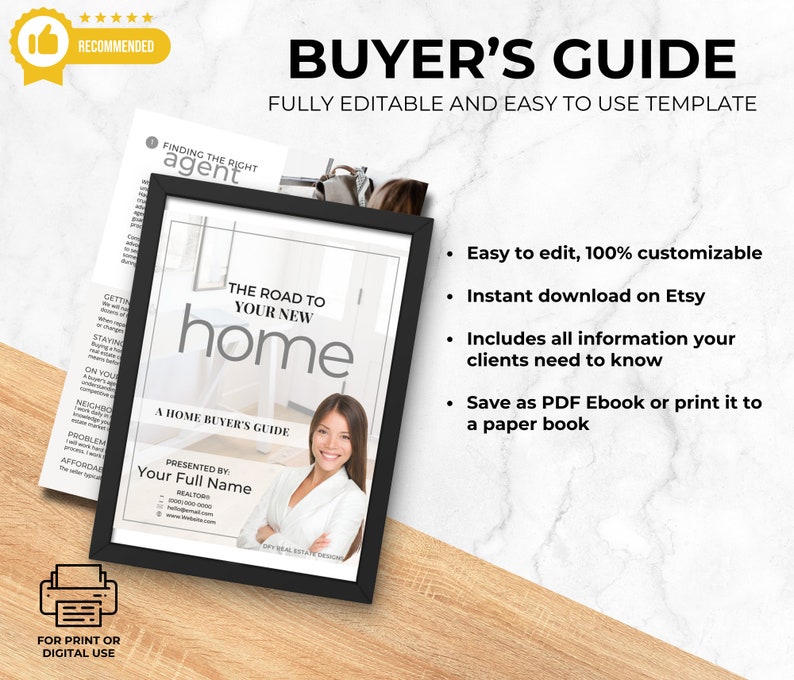 Real Estate Home Buyer Guide - Minimalist Template - Etsy
