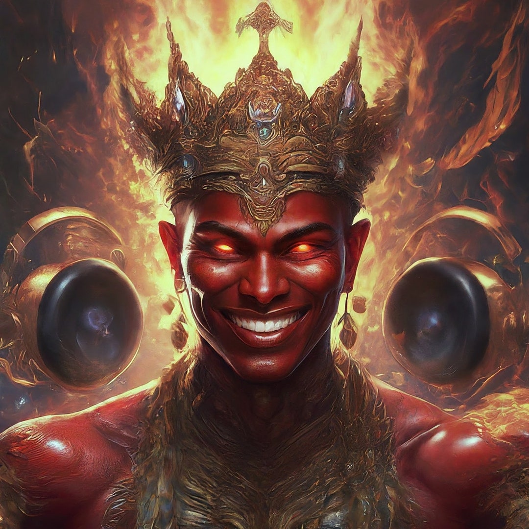 PRINTABLE Powerful Djinn King Wall Art DOWNLOADABLE Modern Living Room ...