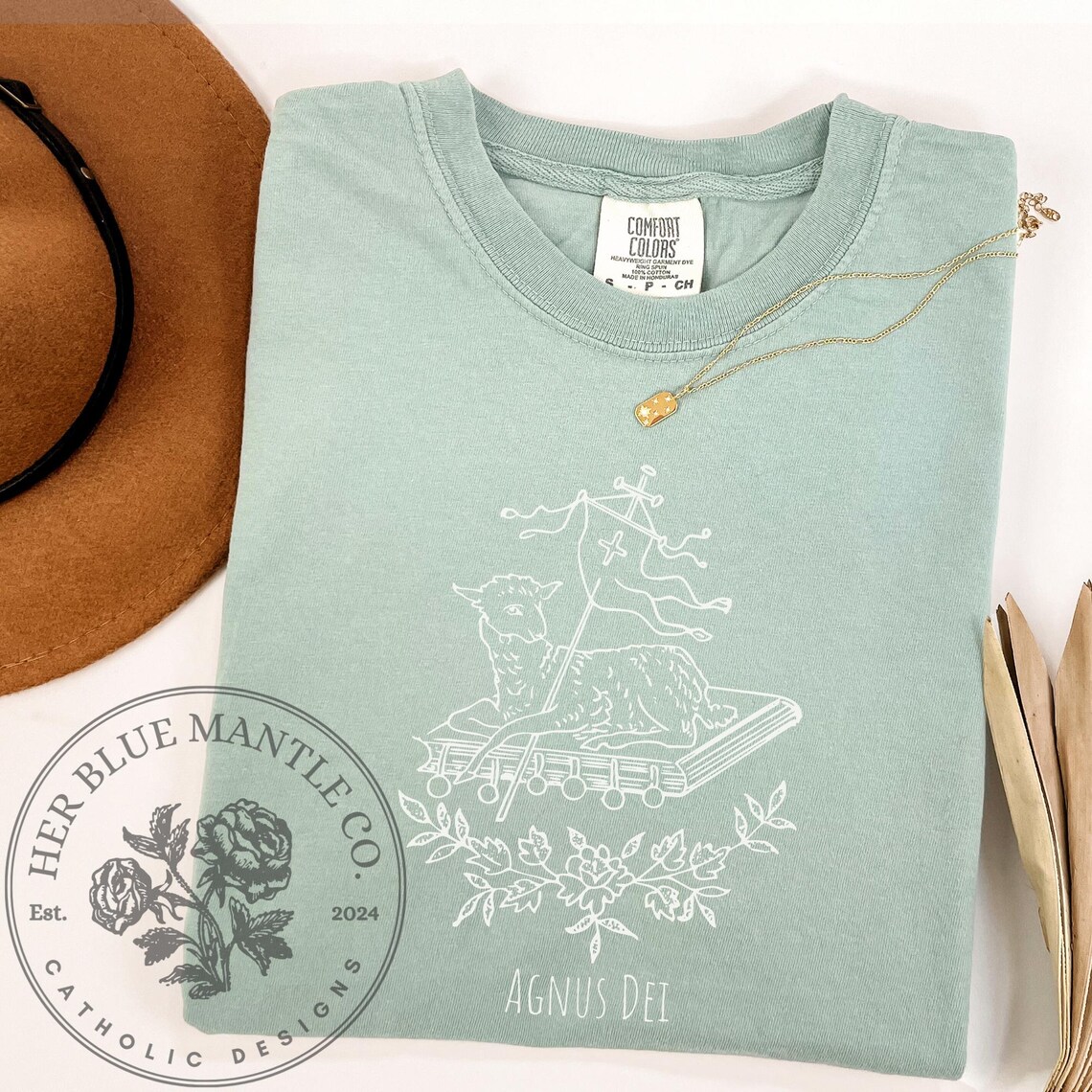 Agnus Dei Catholic T-shirt for Women, Catholic Gifts, Lamb of God ...