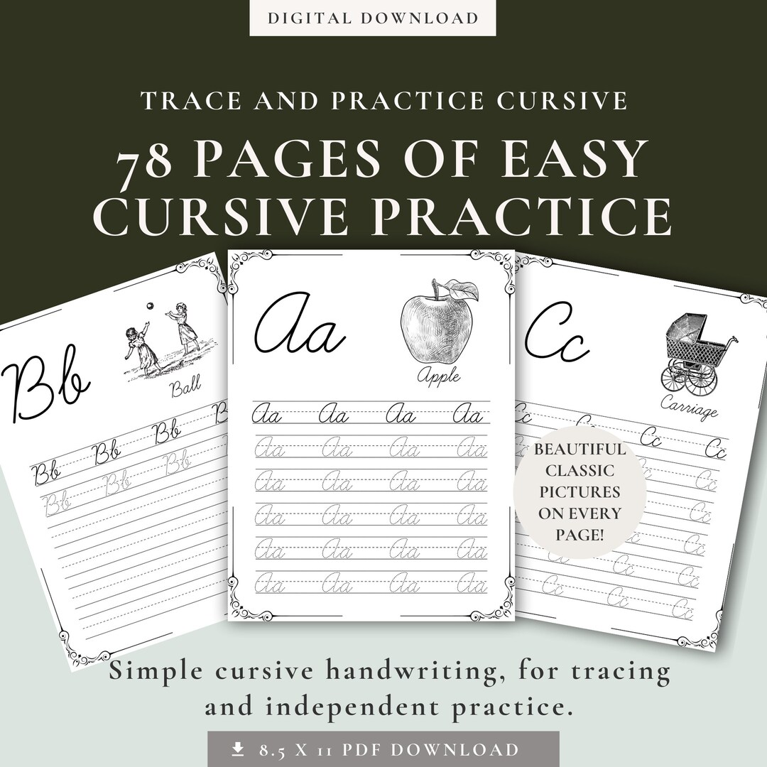 Cursive Handwriting Practice, Alphabet Letter Tracing for Kids, Learn ...